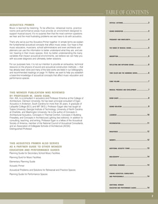 Wenger Acoustics Primer | PDF
