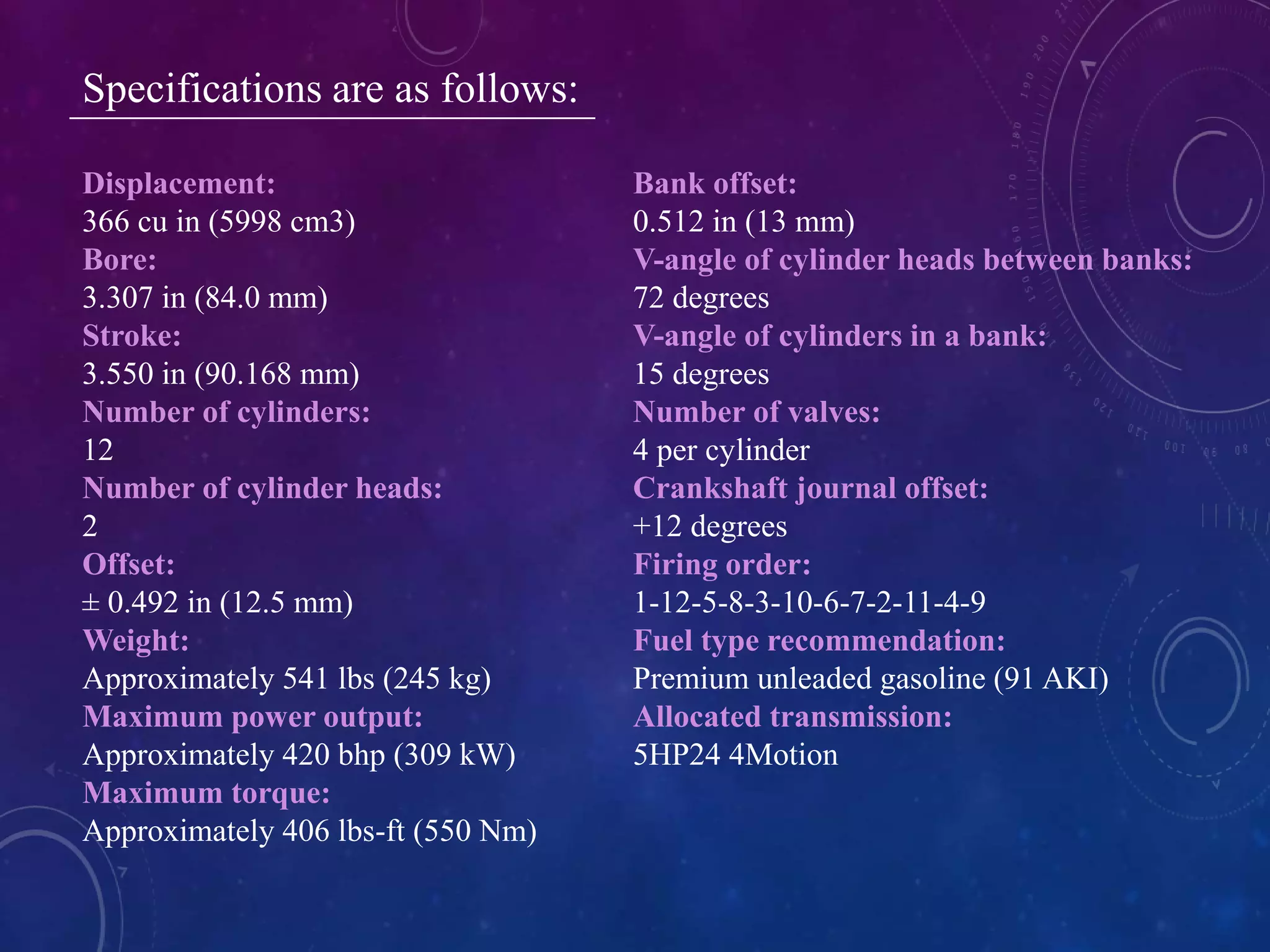 W ENGINE | PPTX | Van | Auto Body Styles