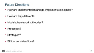 Adaptation of Evidence-based Interventions and De-Implementation of ...