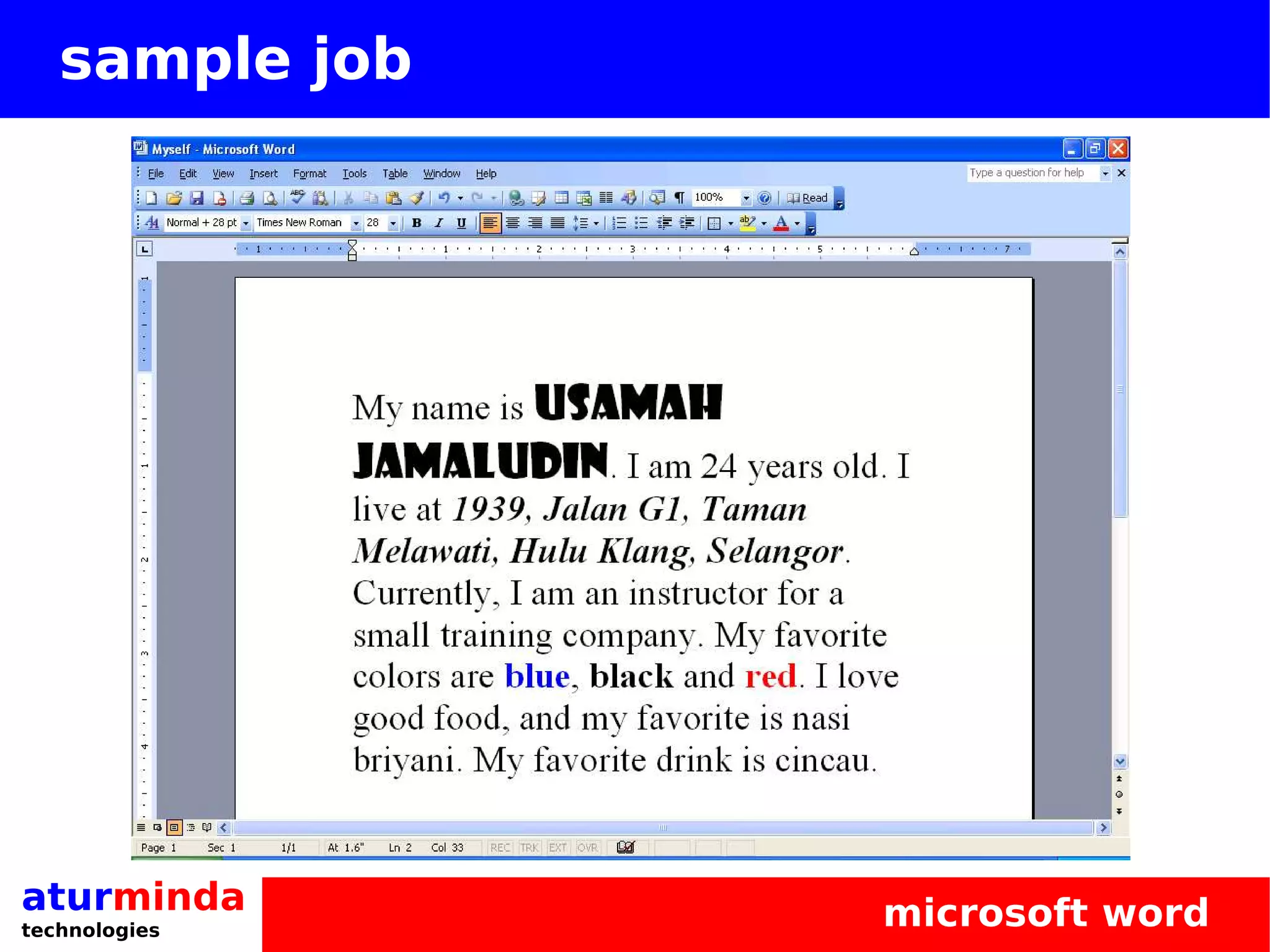 Microsoft Office Word Basics Training | PDF