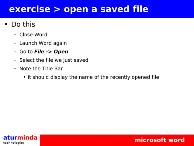 Microsoft Office Word Basics Training | PDF | Operating Systems ...