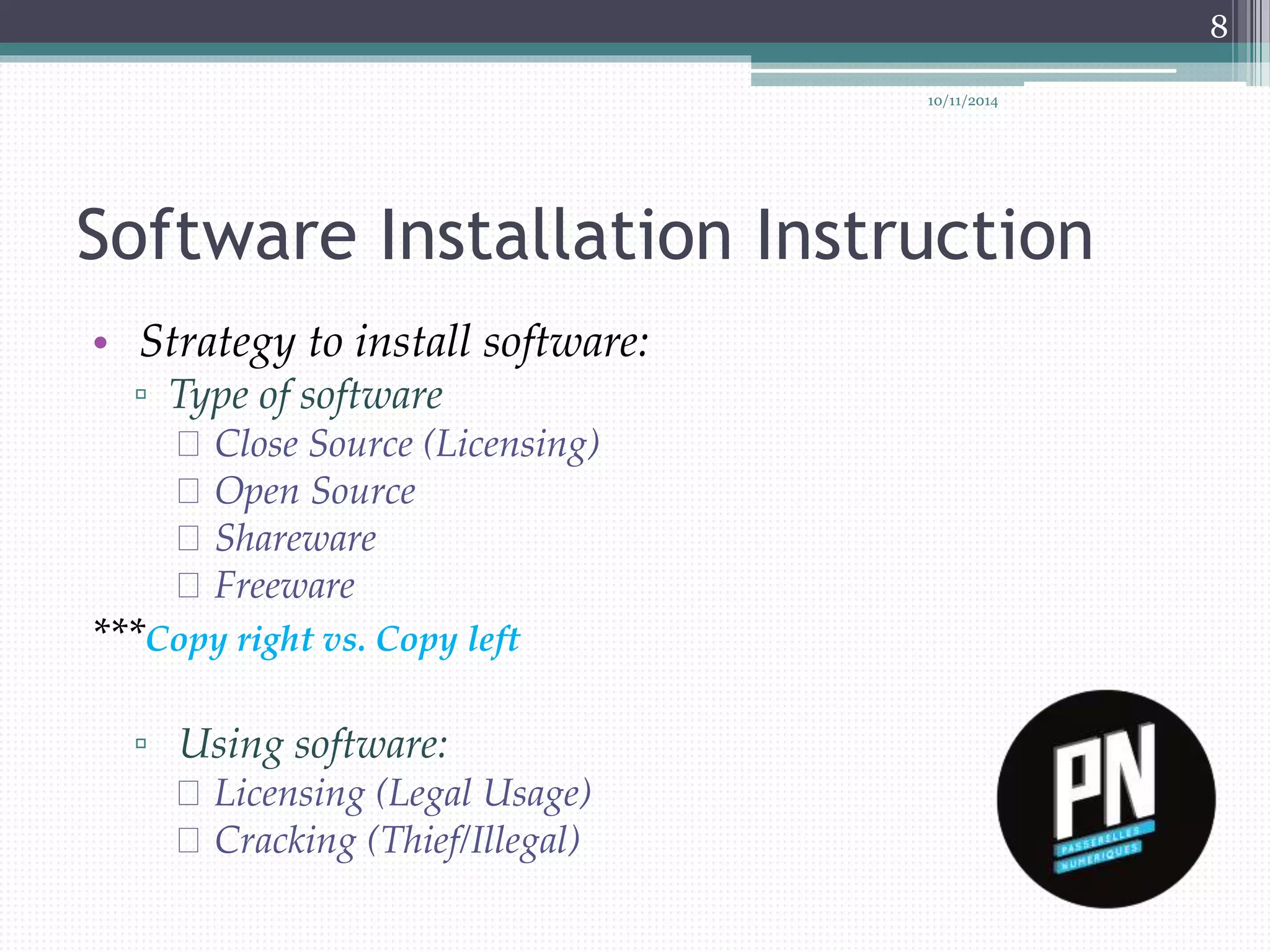 Introduction, Installation Operating System and Application | PPTX