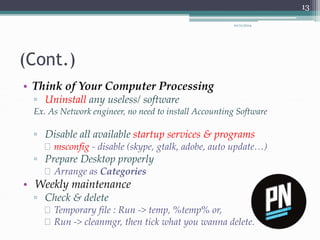 Introduction, Installation Operating System and Application | PPTX
