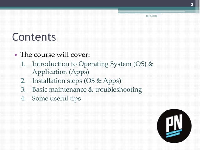 Introduction, Installation Operating System and Application | PPTX ...