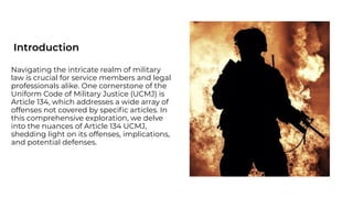 Deciphering Article 134 UCMJ: A Comprehensive Guide to Military ...