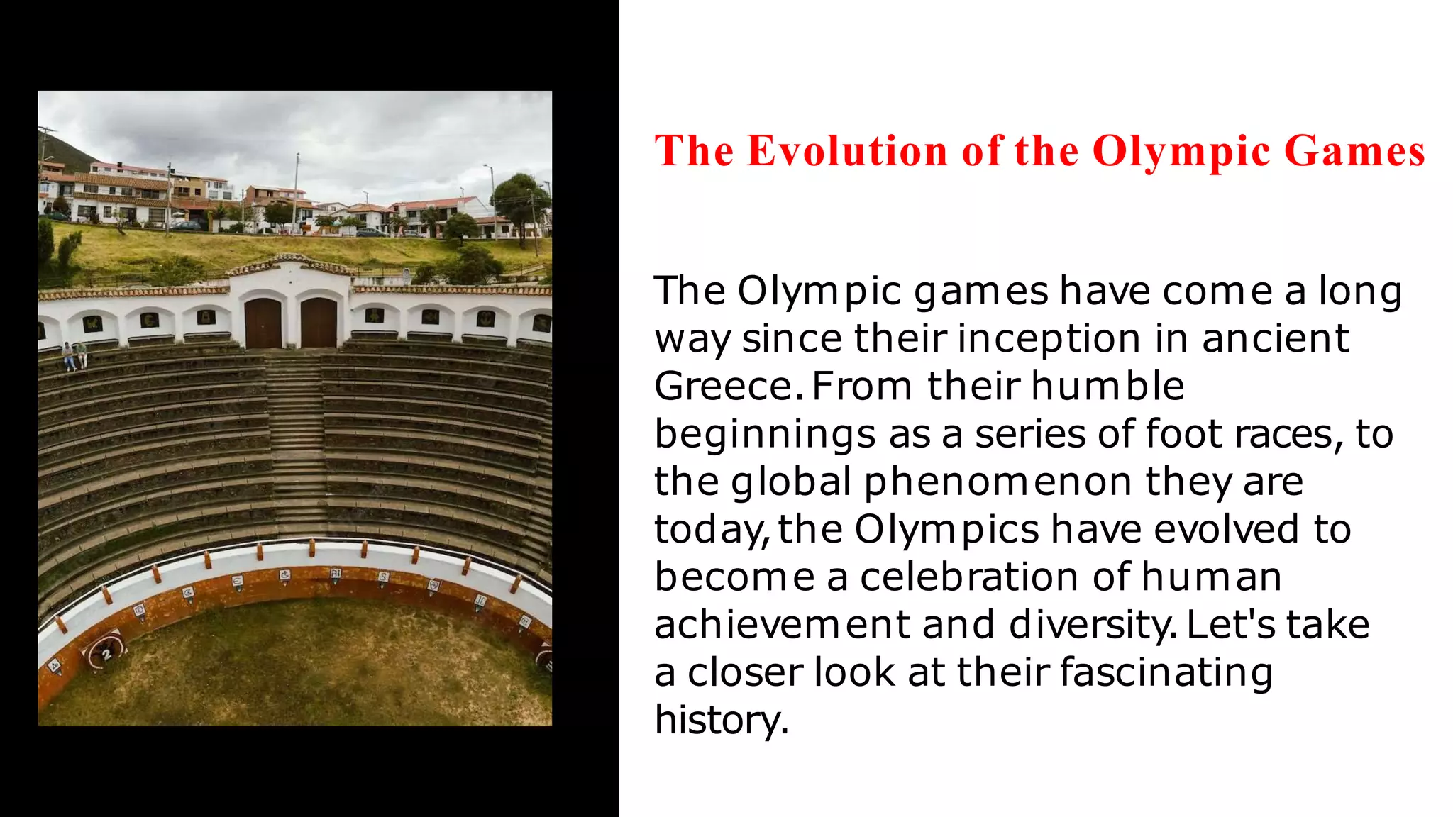 OLYMPICS PPT in 10 Slides for free Topics Covered => Introduction to ...