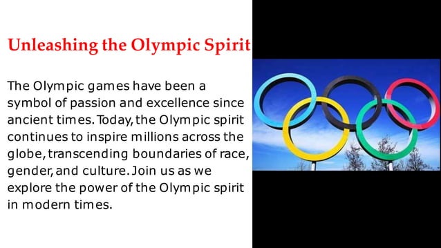OLYMPICS PPT in 10 Slides for free Topics Covered => Introduction to ...