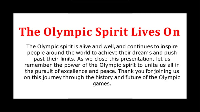 OLYMPICS PPT in 10 Slides for free Topics Covered => Introduction to ...