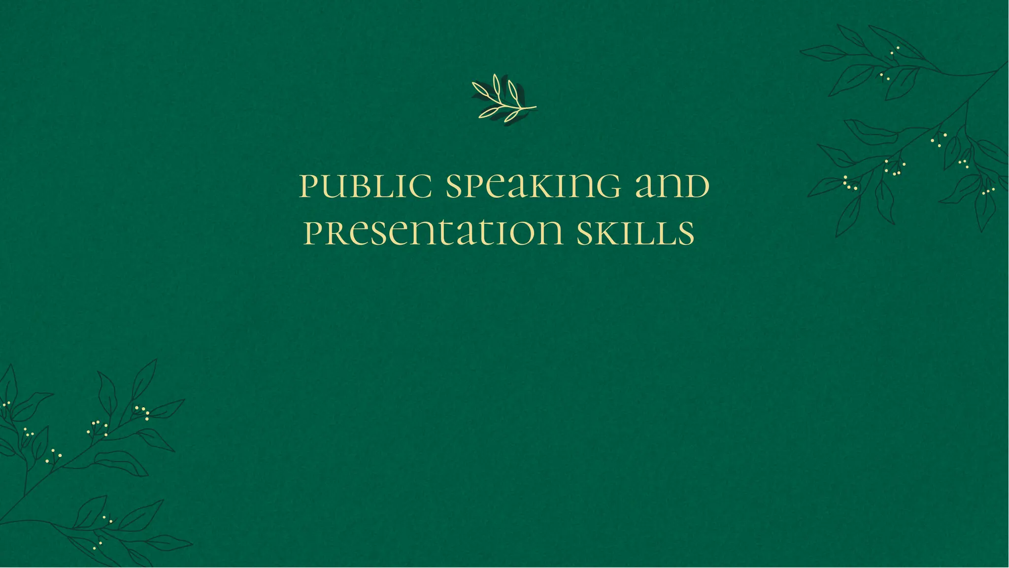 public speaking and presentation skill ppt | PDF