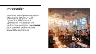 Dynamics 365 Finance & Operations Demonstration PPt | PDF