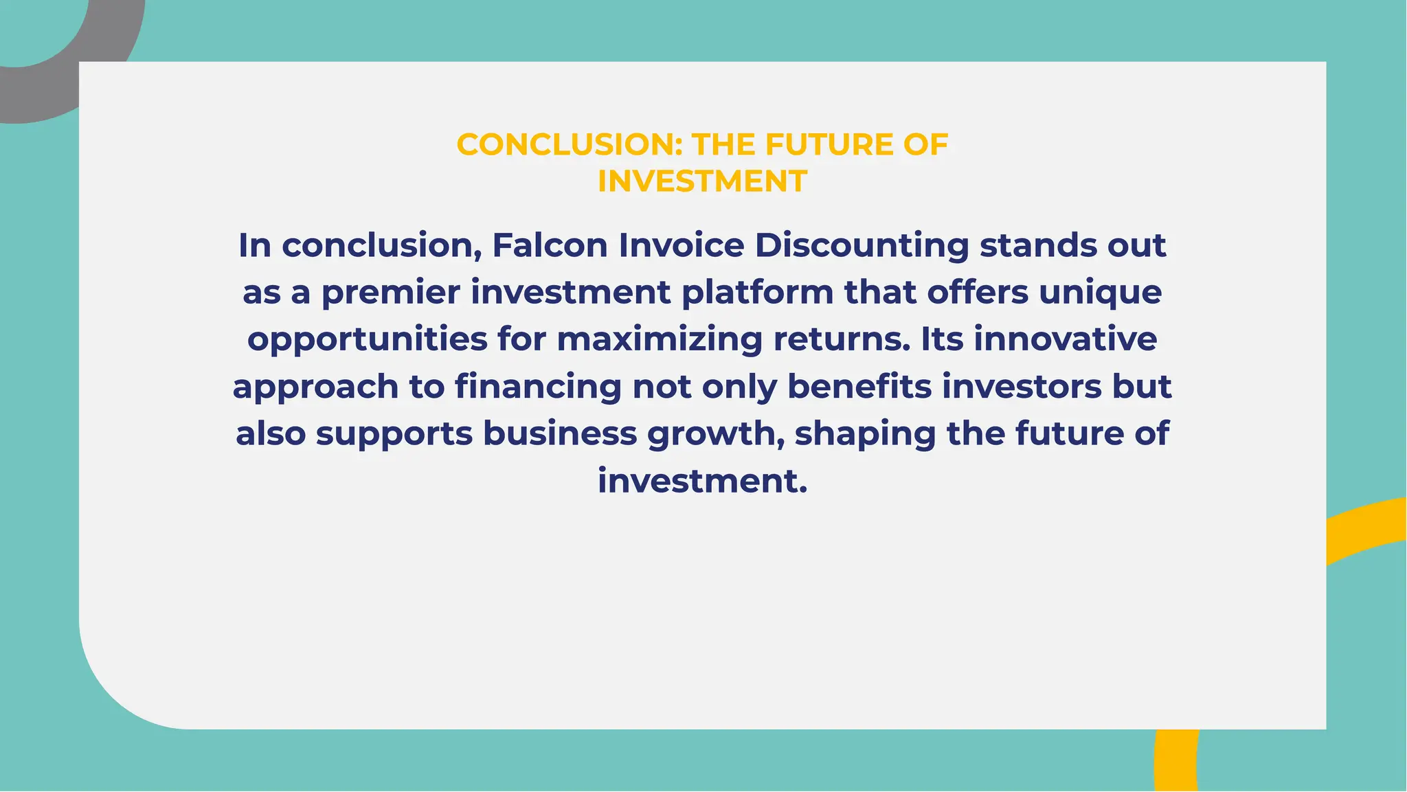 Best investment platform: Falcon Invoice Discounting | PPT