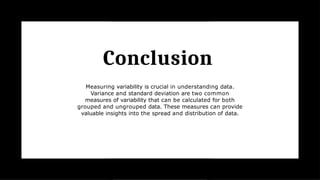 measuring variability grouped and ungrouped Statistics | PPTX