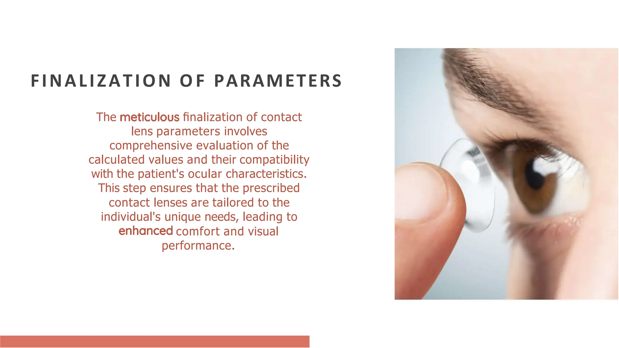 Parameters and finalization of contact lenses | PPTX