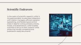 LaTeX for Students, Engineers, and Scientists | PPT