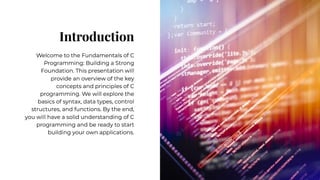 Introduction to C programming | PPT