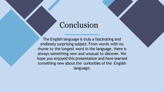 some fact about english language | PPTX