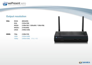 WePresent WiPG 1000 & 1500 | PDF