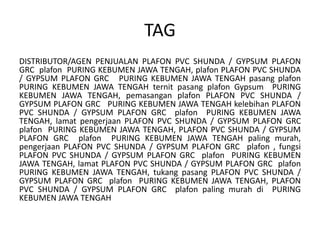 JASA PEMASANGAN PLAFON PVC SHUNDA/ INDOFON GYPSUM GRC DI PURING KEBUMEN ...