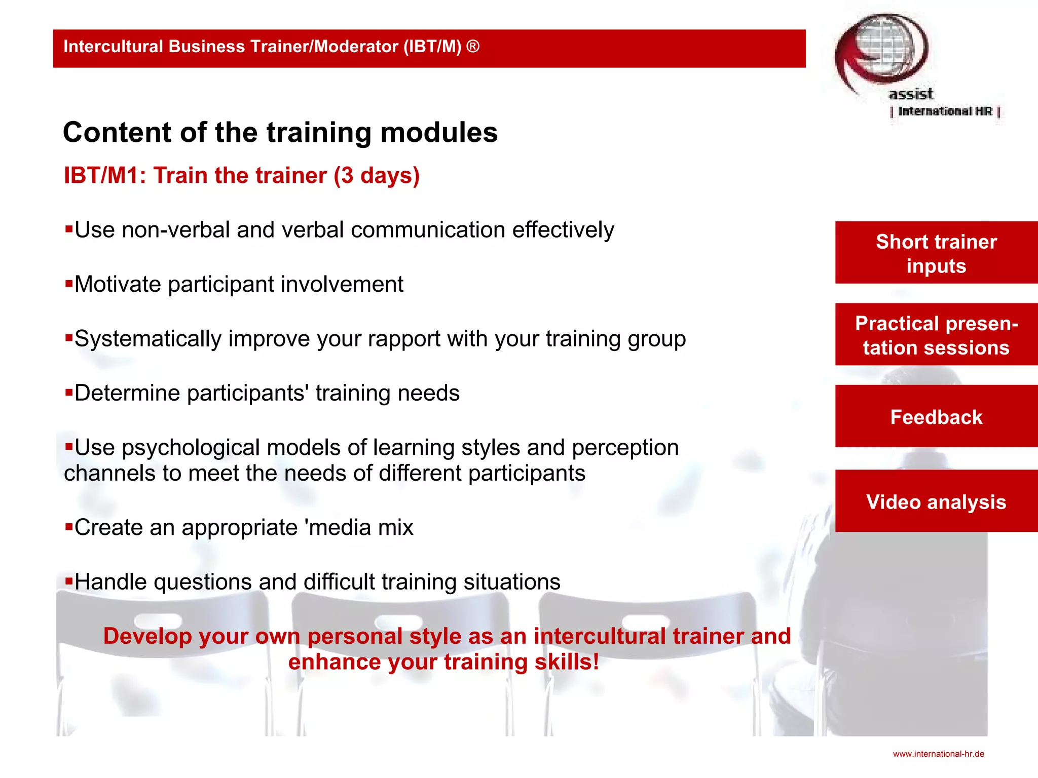 IBT/M - Intercultural Business Trainer / Moderator | PPT