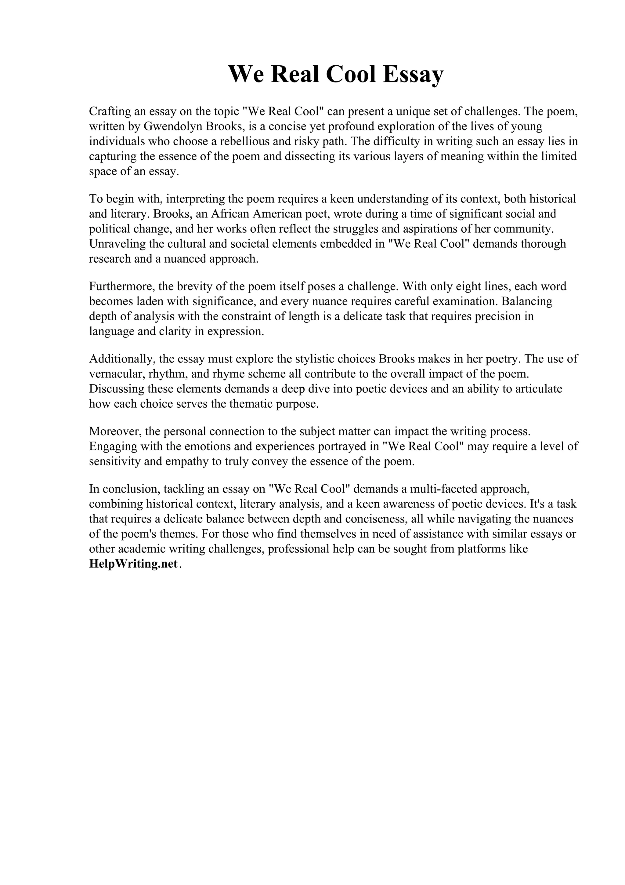 We Real Cool Essay.pdf