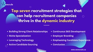 Top 7 Recruitment Strategy For a Recruitment Company | PPT