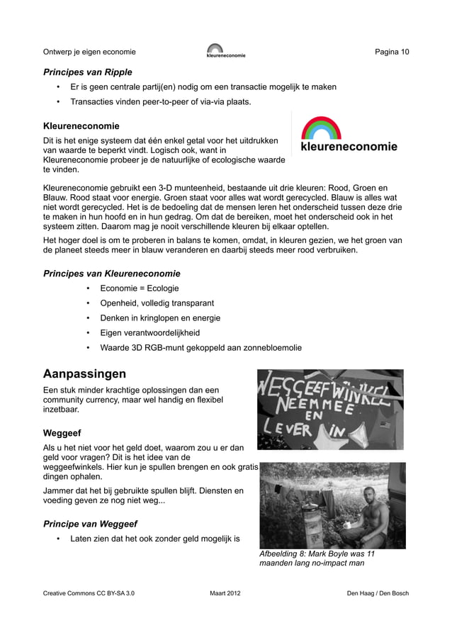 Werkbladen ontwerp-je-eigen-economie | PDF