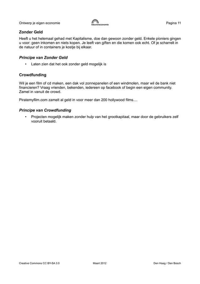 Werkbladen ontwerp-je-eigen-economie | PDF