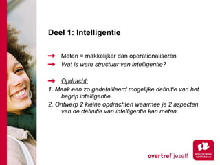 Werkcollege week 7 intelligentie | PPT