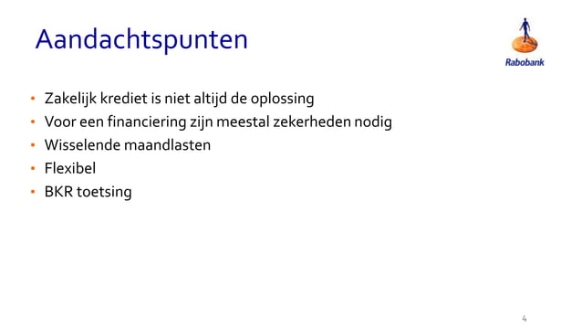 Rabobank presentatie Week van de Financiering 2016 | PPT