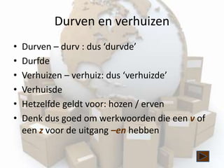 Werkwoordspelling met link | PPTX