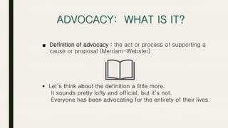 Werner - The Value of Personal Relationships in Advocacy | PPT