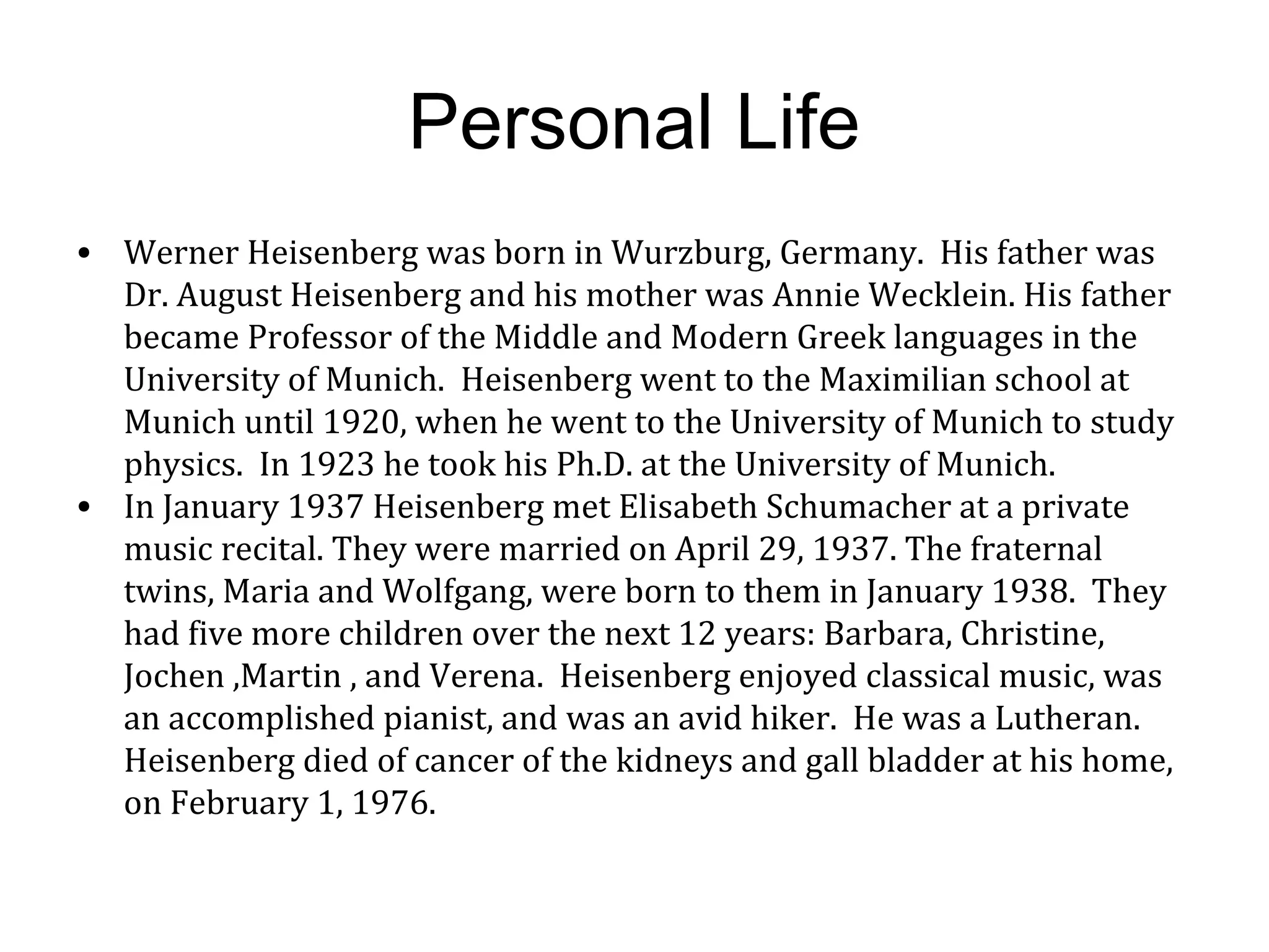 Werner heisenberg noe-bedoy | PPT