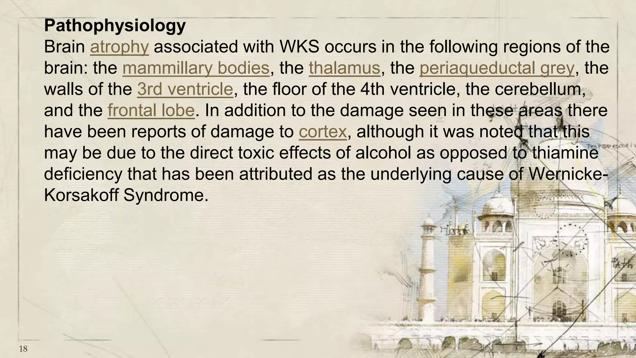 Wernicke korsakoff syndrome ppt | PPTX