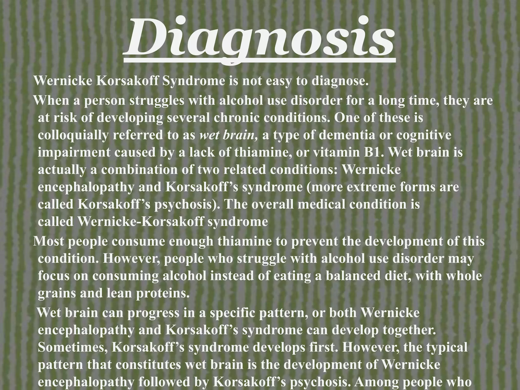Wernicke korsakoff's syndrome | PDF