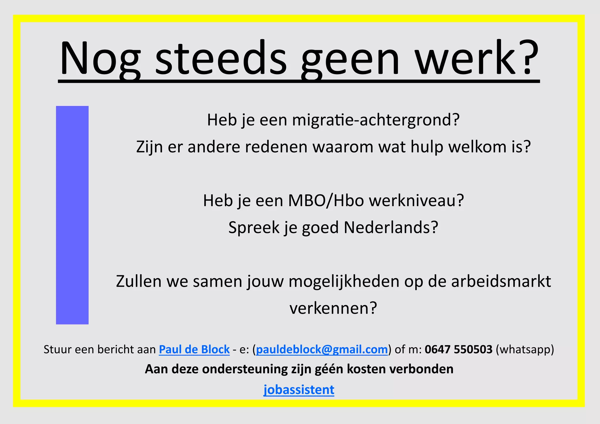 Nog steeds geen werk? | PDF