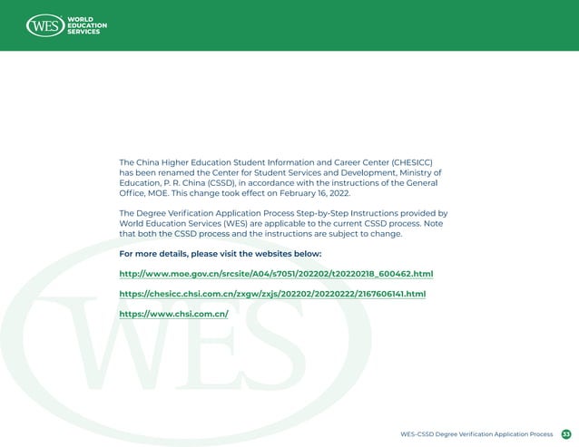 WES-CSSD_Degree_Verification_Process.pdf | College Education | Education