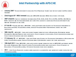 World Education Awards APSCHE _ Intel Collaboration | PPT