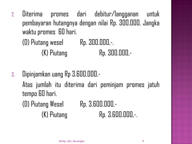 Wesel dan promes penjelasan dan contoh soal | PPT