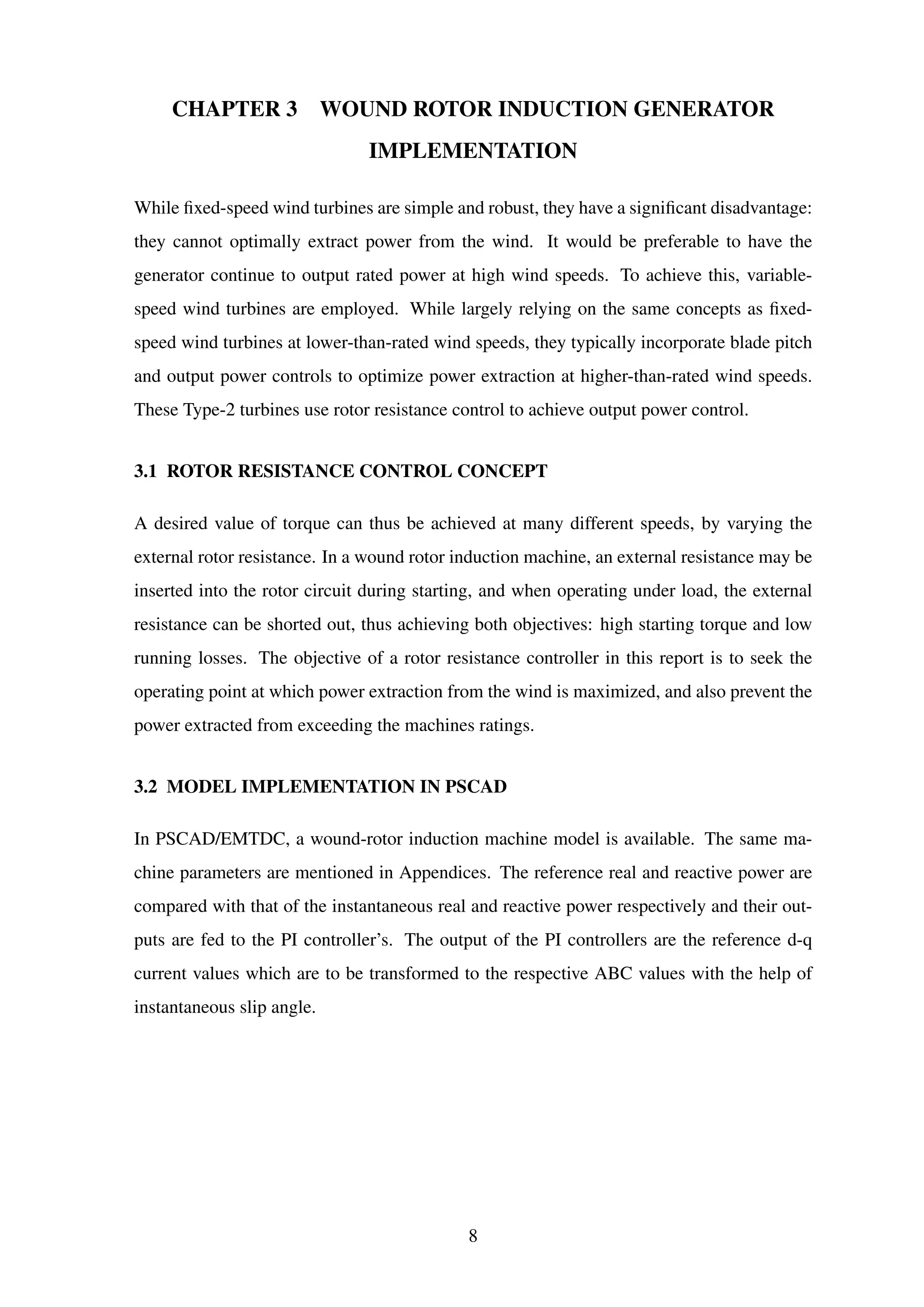 Rotor Resistance Control of Wound Rotor Induction Generator (WRIG ...