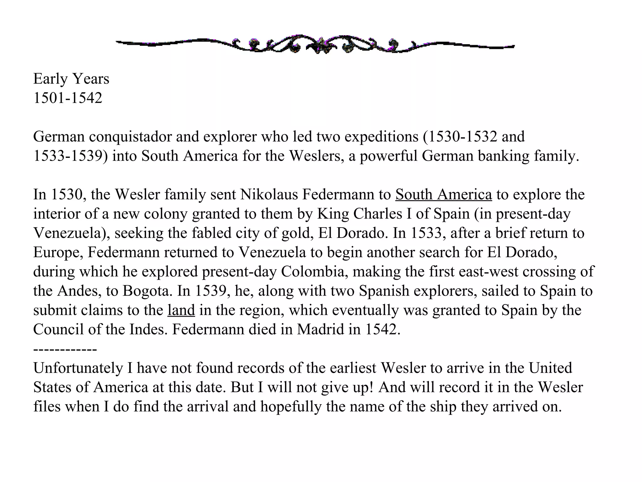 Wesler Family History | PPT