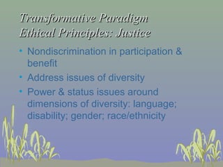 Ethics and Program Evaluation: Grounded in Social Justice | PPT