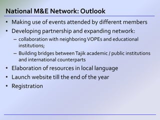 Building Program Evaluation Capacity in Central Asia, Part 1 | PPT