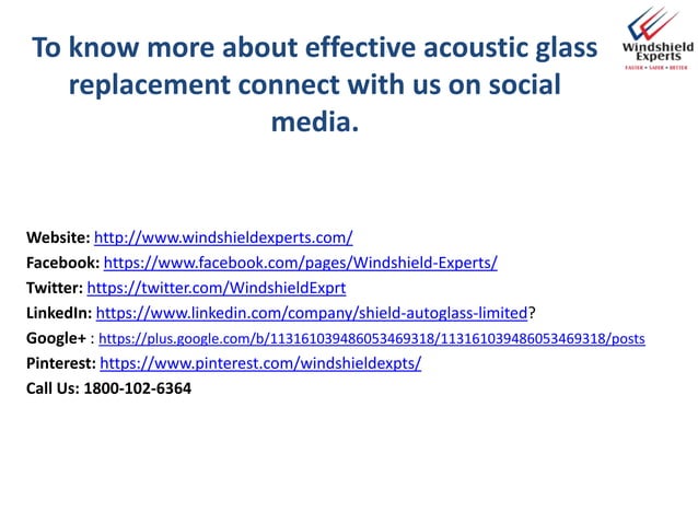 Acoustic Windshields | PPT