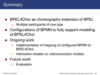 Web Service Choreography Configurations for BPMN | PPT