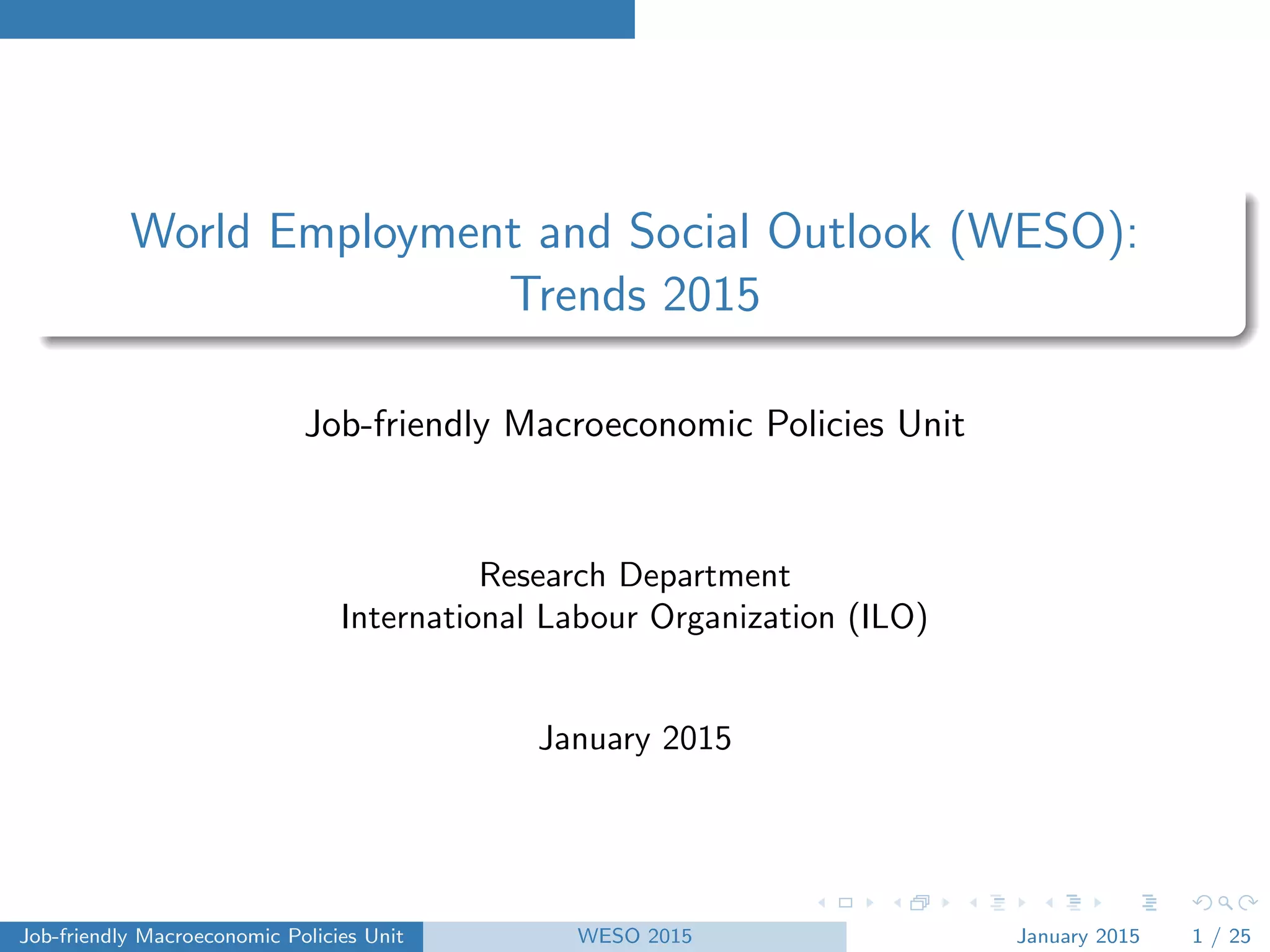World Employment and Social Outlook - Trends 2015 | PDF