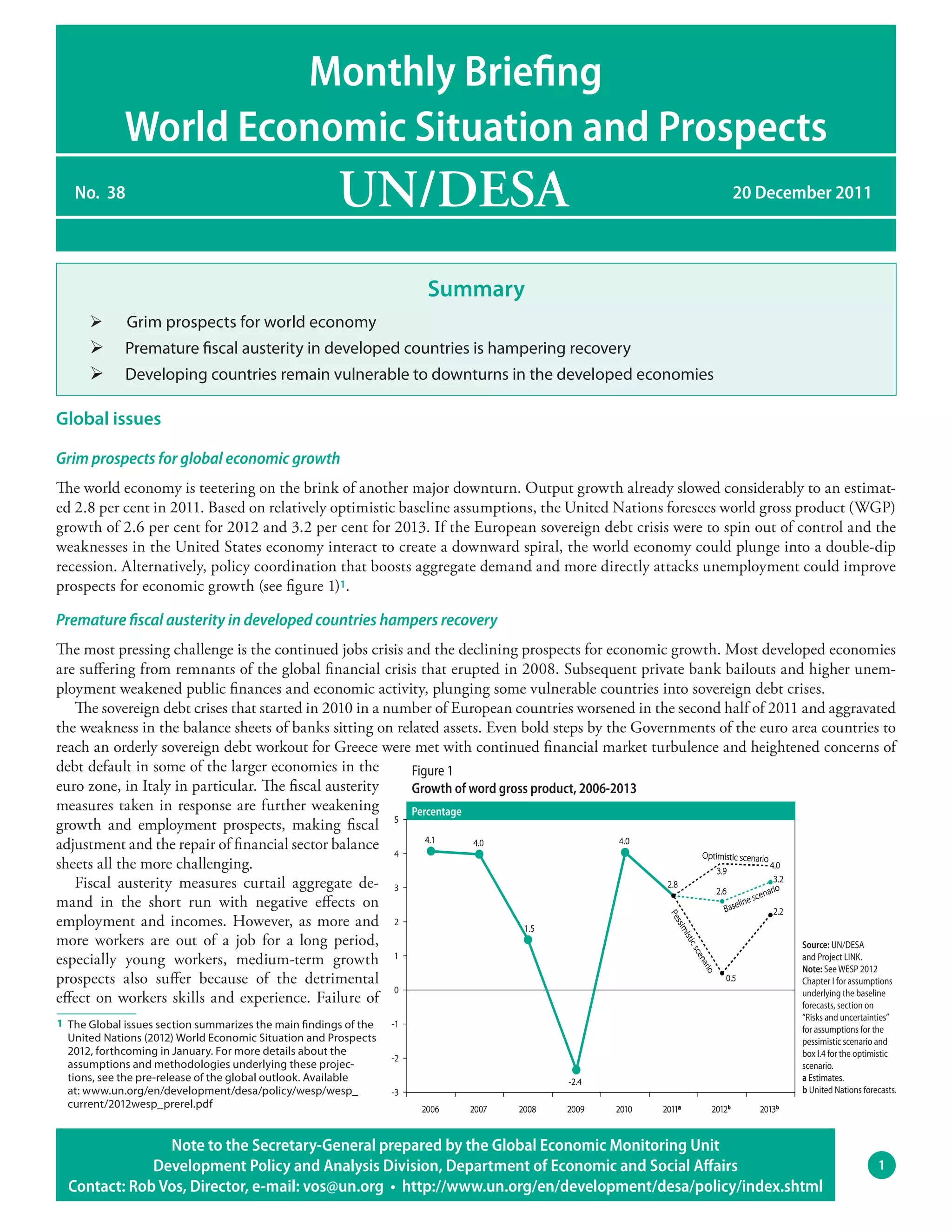 World Economic Situation and Prospects Monthly Briefing No. 38 | PDF ...