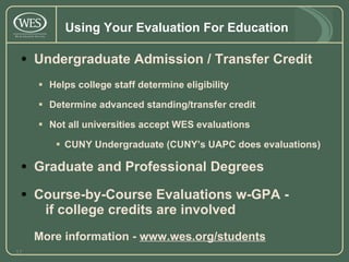 WES Queens Library presentation final | PPT | College Education | Education