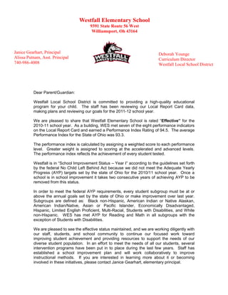 School of Choice Letter- WES | PDF