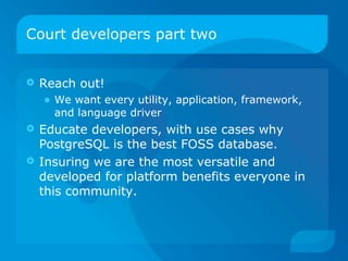 PostgreSQL Conference: West 08 | PDF