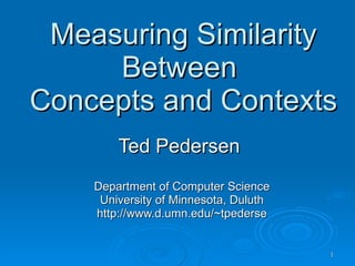 Measuring Similarity Between Contexts and Concepts | PPT